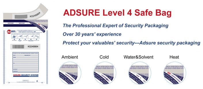 Level 4 Security Bags Plastic Cash Deposit Bags Adsure