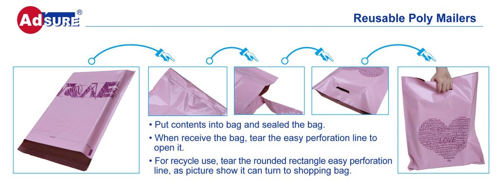 Custom Reusable Poly Mailers - Adsure