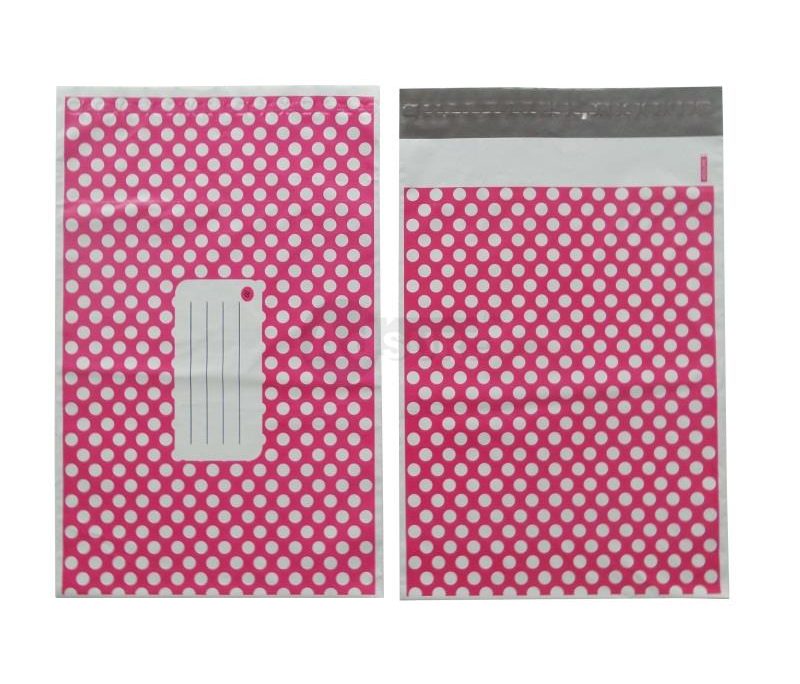 Rose Red Polka Dot Designer Poly Mailers - Adsure