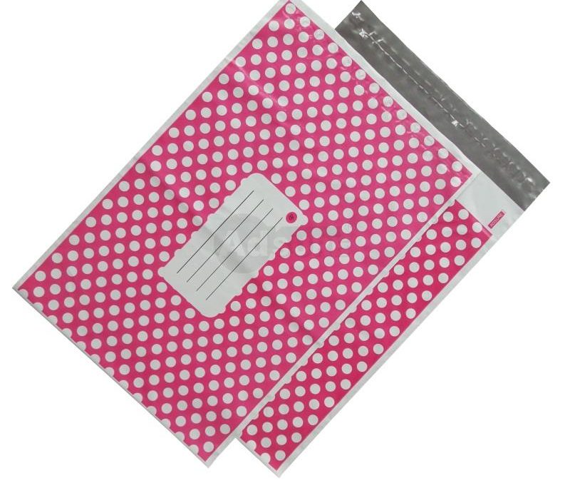 Rose Red Polka Dot Designer Poly Mailers - Adsure