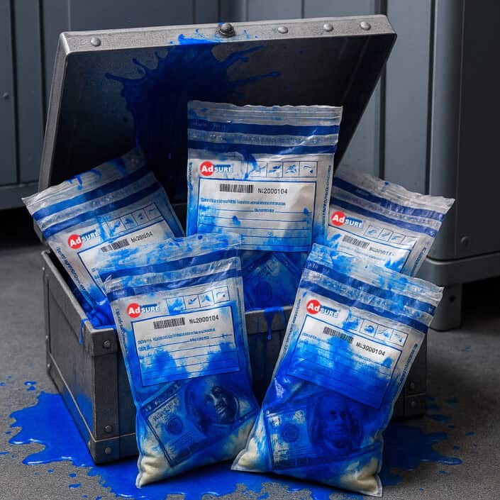 Bank Dye Packs Explained and Their Role in Cash Security - Adsure